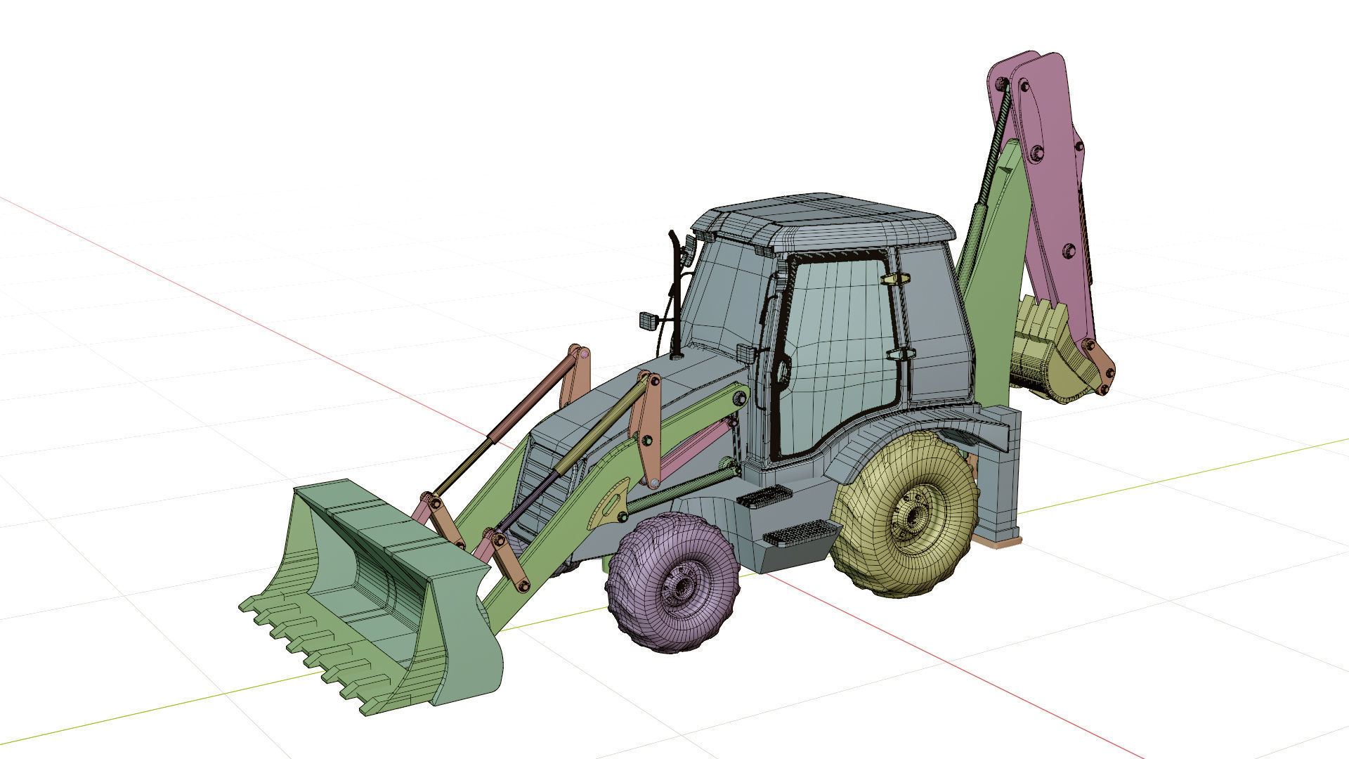 Backhoe Loader 3D Model 3D model | CGTrader