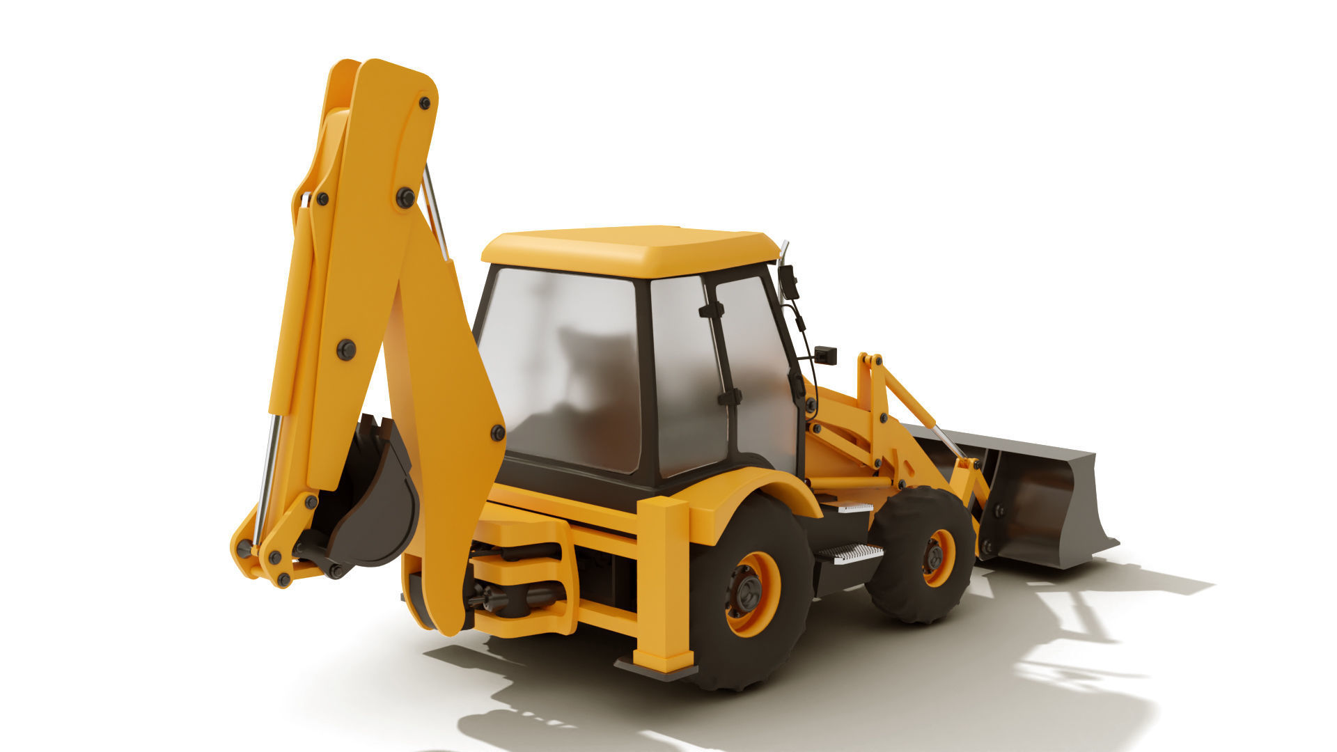 Backhoe Loader 3D Model 3D model | CGTrader