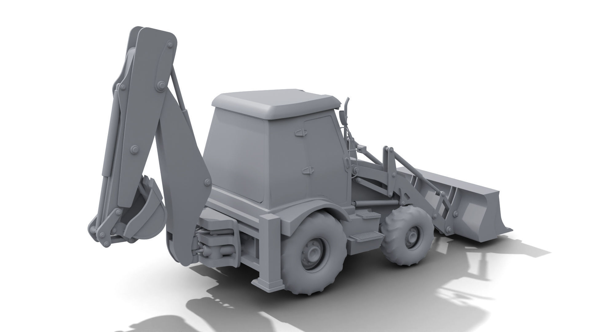 Backhoe Loader 3D Model 3D model | CGTrader
