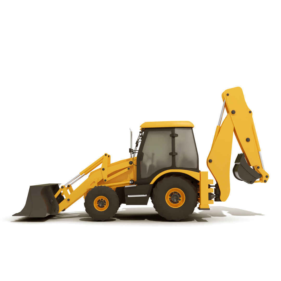 Backhoe Loader 3D Model 3D model | CGTrader