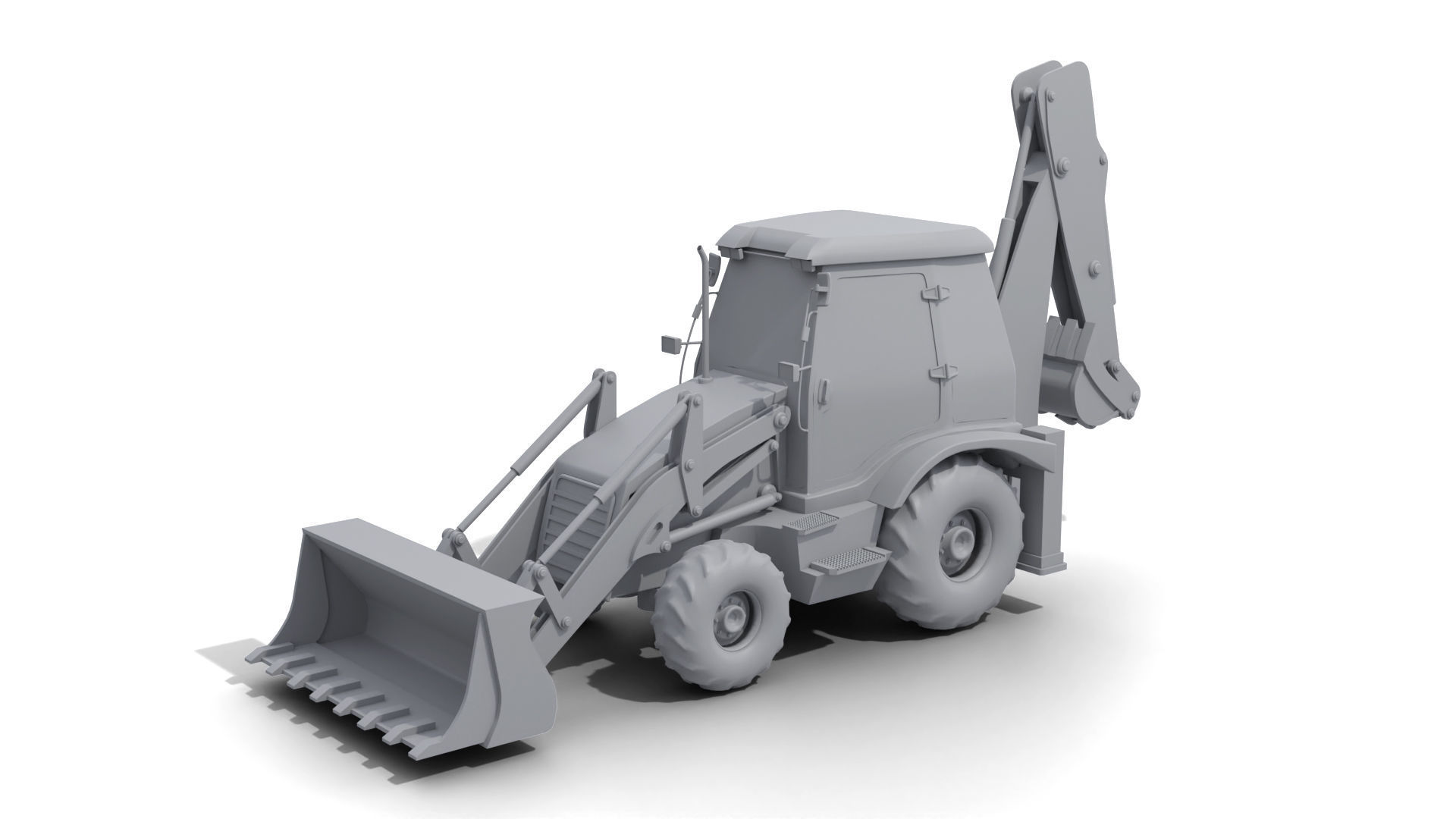Backhoe Loader 3D Model 3D model | CGTrader