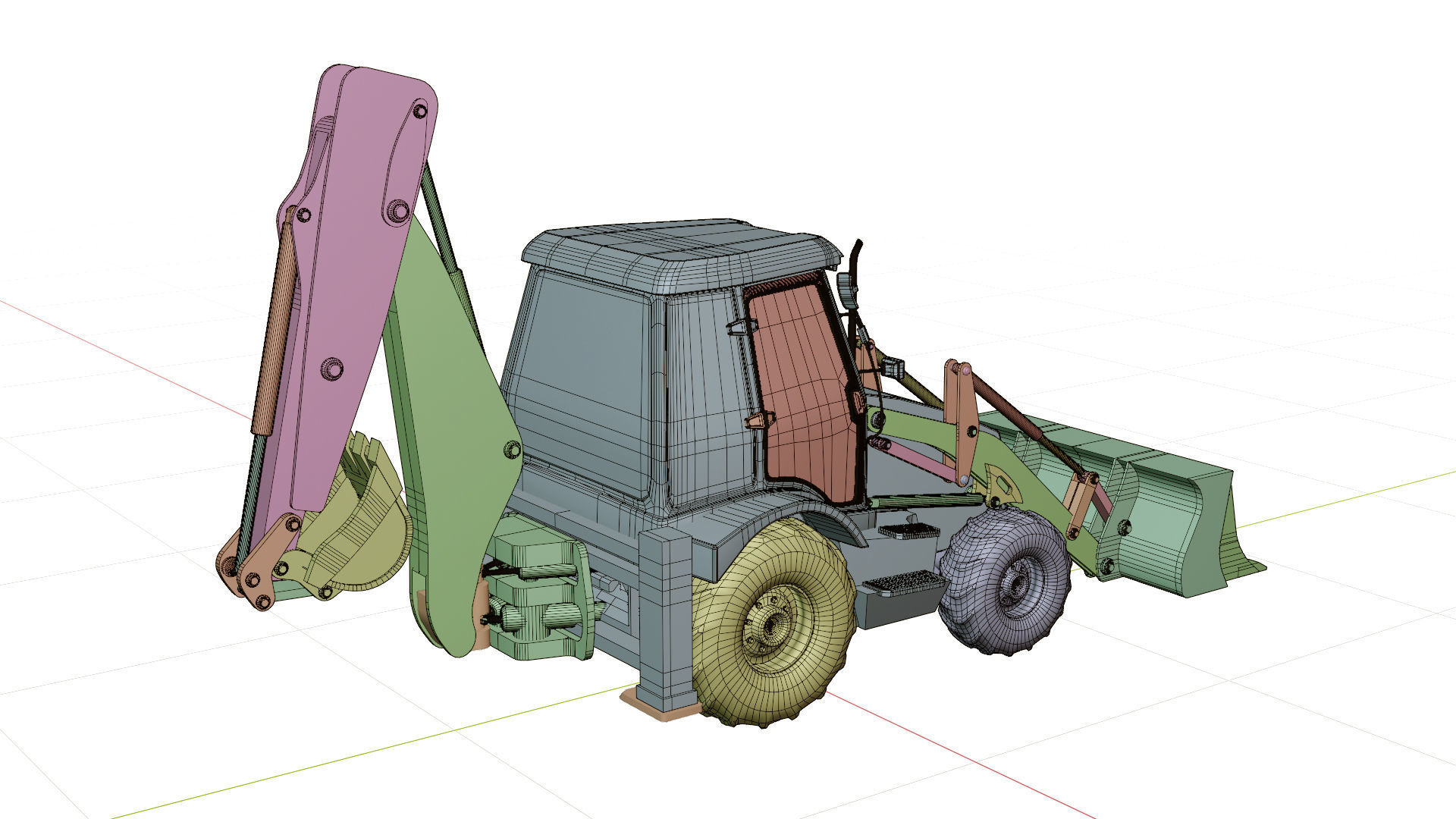 Backhoe Loader 3D Model 3D model | CGTrader