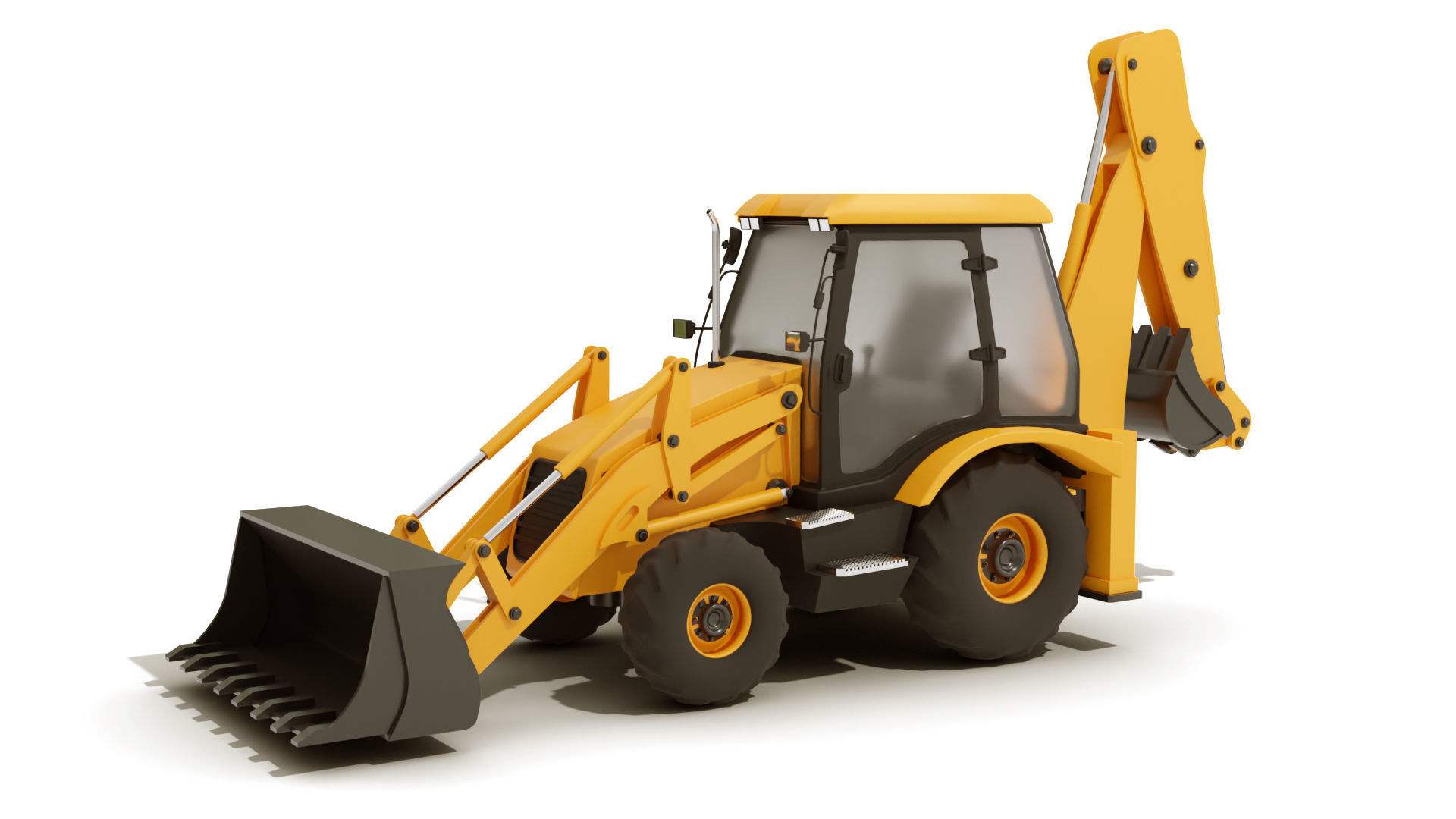 Backhoe Loader 3D Model 3D model | CGTrader
