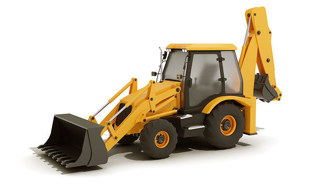 Backhoe Loader 3D Model 3D model | CGTrader