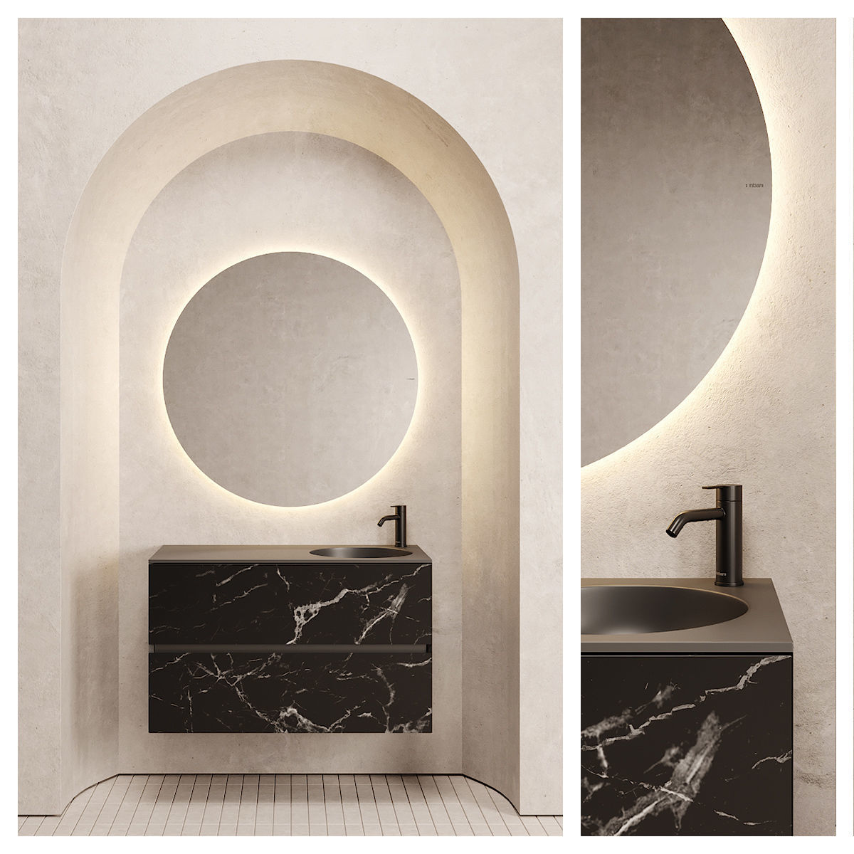 Inbani Strato Vanity Unit Set 8 3D model | CGTrader