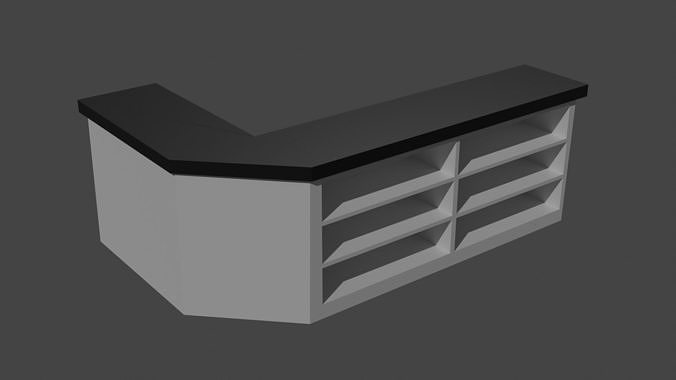 Low Poly Store Counter free VR / AR / low-poly 3D model | CGTrader