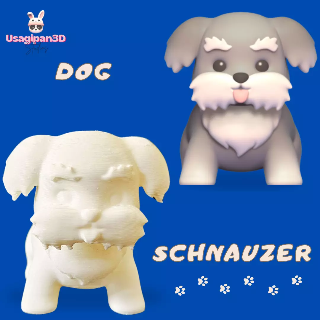 Dog Schnauzer 3D model 3D printable | CGTrader