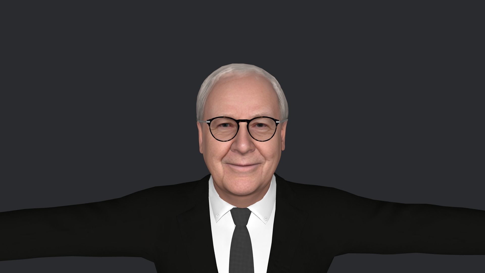 Warren Buffett Hyper Realistic Full Body Rigged Character 3D model ...