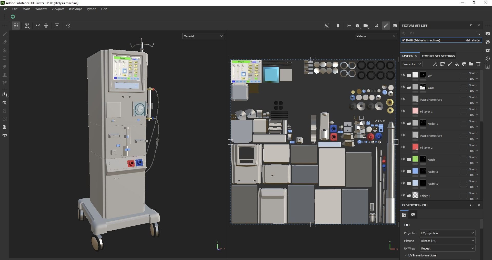 3D model Dialysis machine - Healthcare and medical device VR / AR / low ...