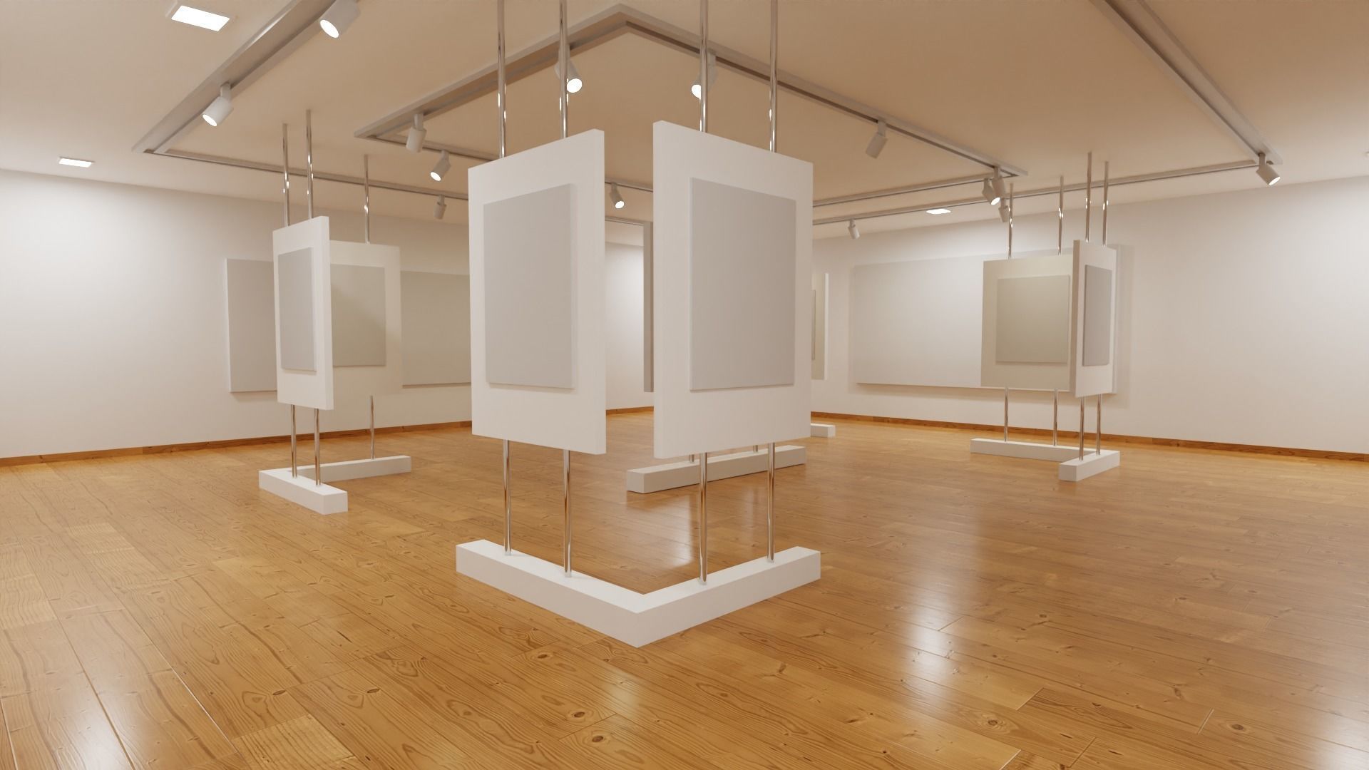 3D model Interactive Art Exhibition - VR Gallery VR / AR / low-poly ...