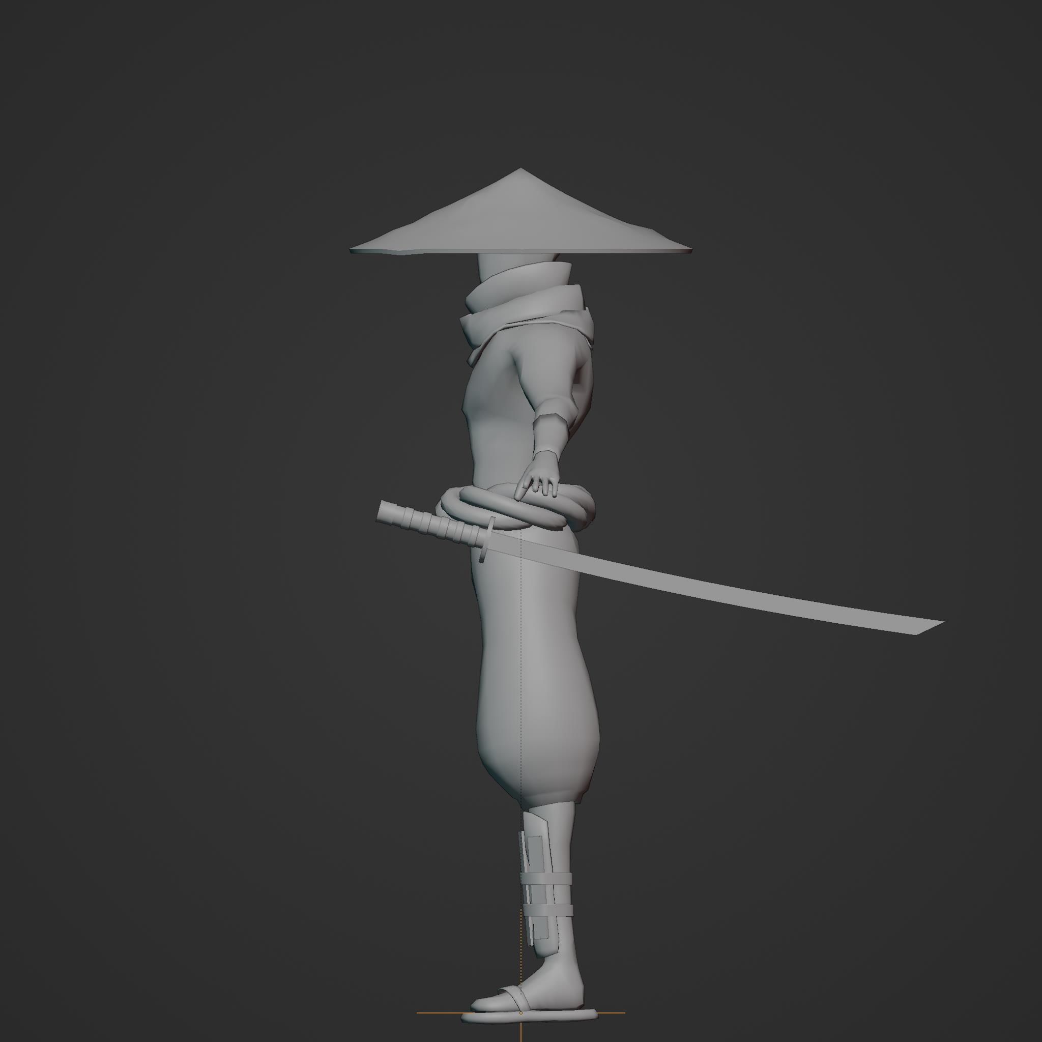 Rogue Ronin Katana Warrior 3D Model free VR / AR / low-poly 3D model ...