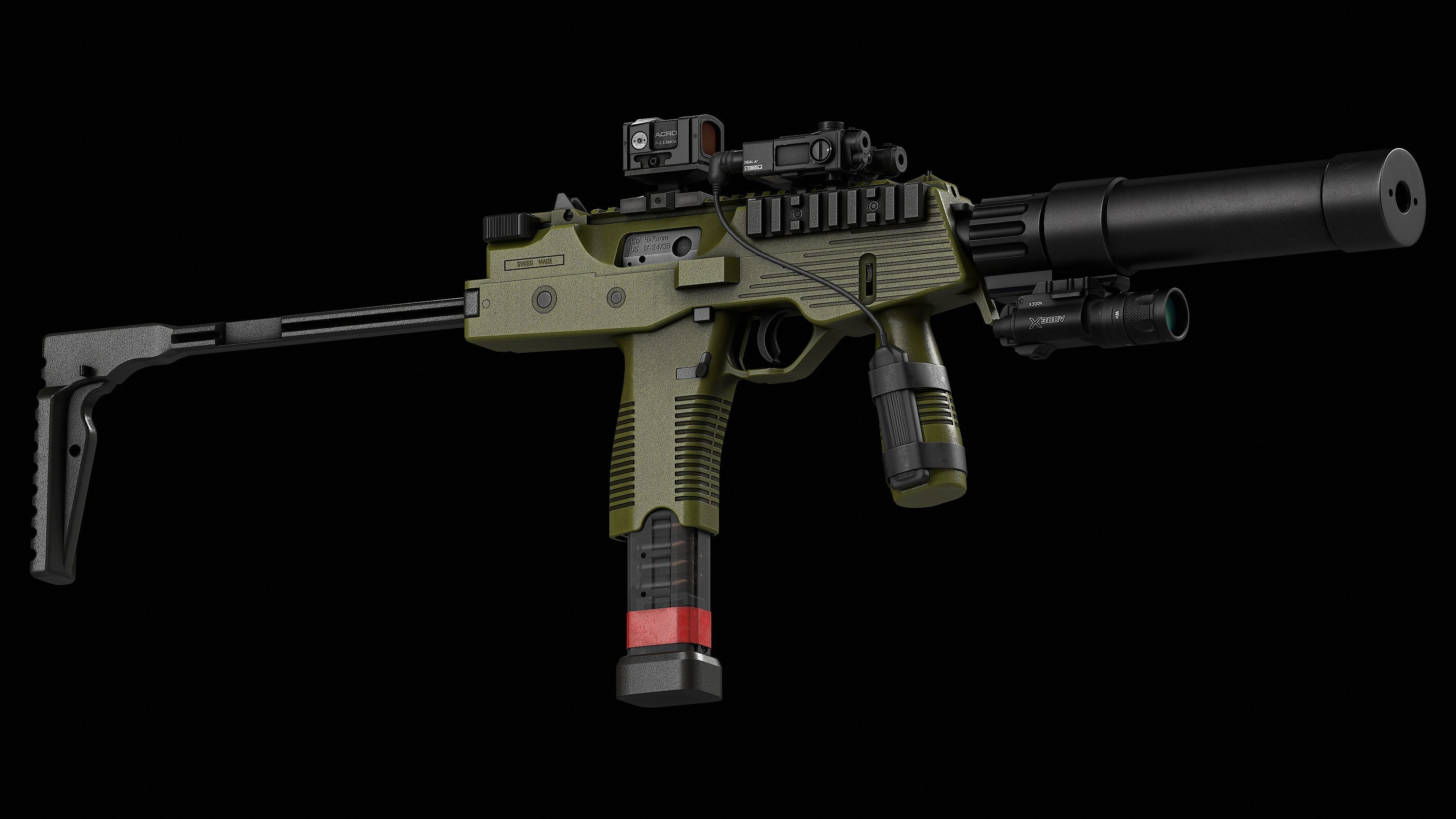 3D model Aimpoint ACRO P2 Advanced Compact Reflex Optic VR / AR / low ...