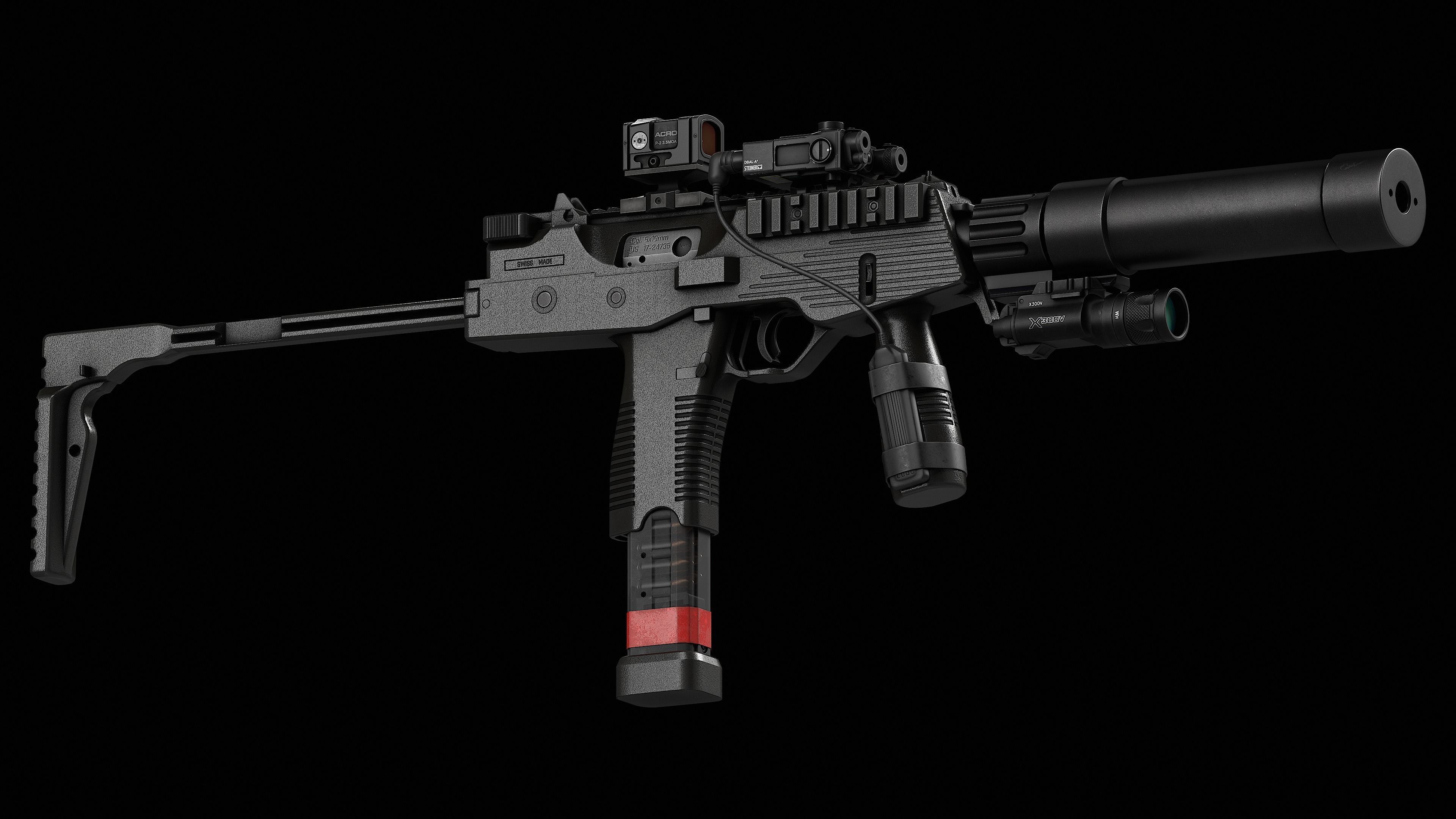 3D model Aimpoint ACRO P2 Advanced Compact Reflex Optic VR / AR / low ...