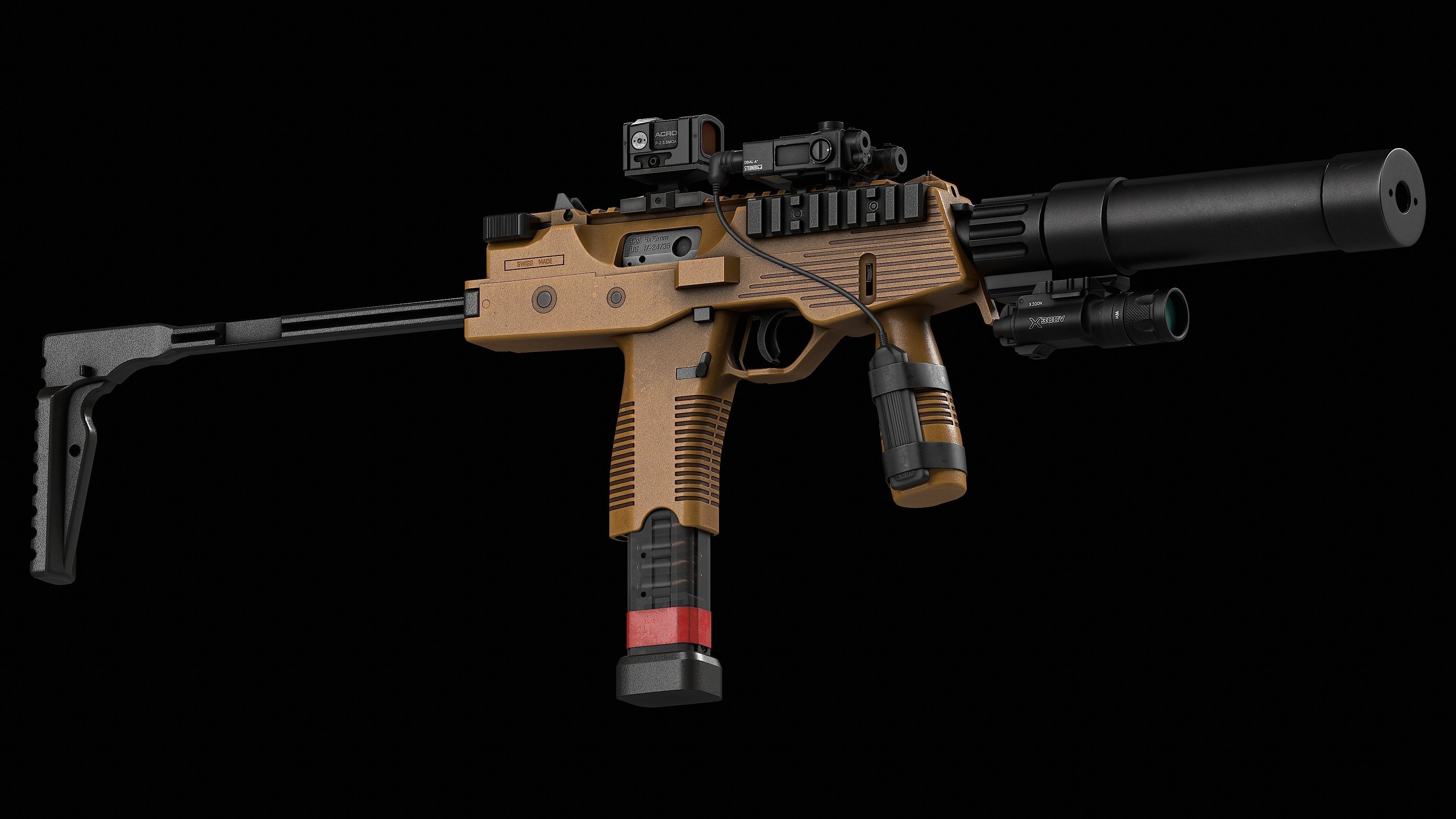 3D model Aimpoint ACRO P2 Advanced Compact Reflex Optic VR / AR / low ...