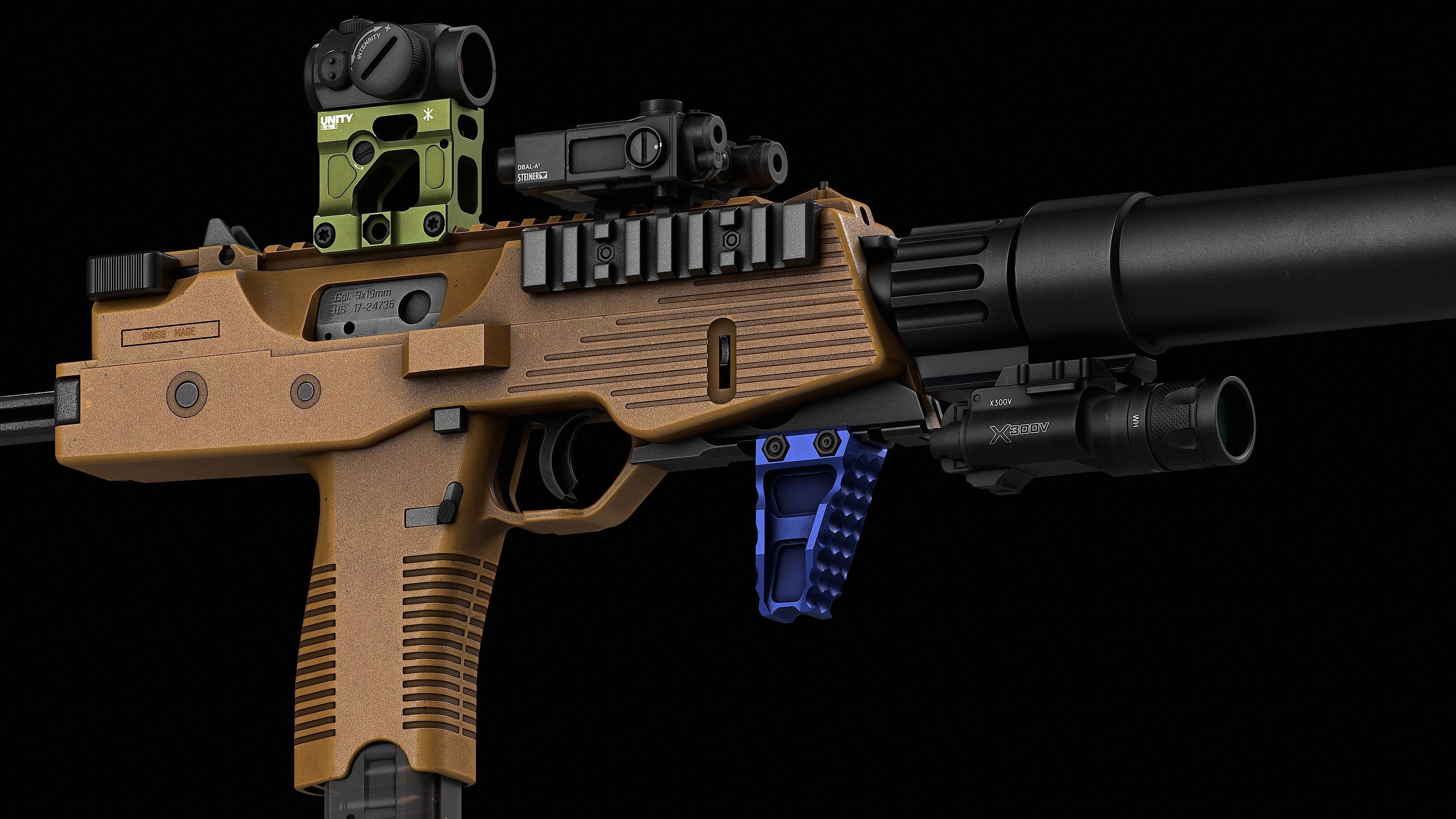 3D model Aimpoint Micro T2 Red Dot VR / AR / low-poly | CGTrader