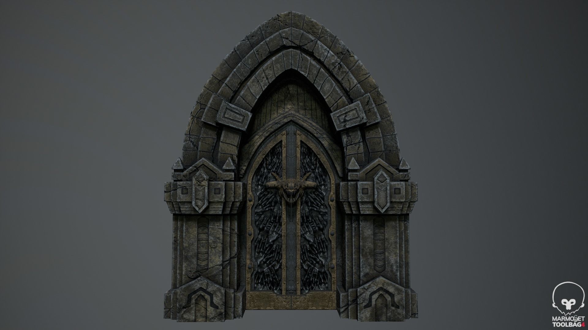 Tomb Ancient Gate door with animation 3D model animated | CGTrader