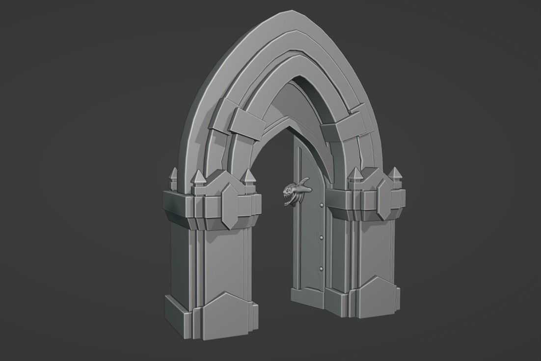 Tomb Ancient Gate door with animation 3D model animated | CGTrader