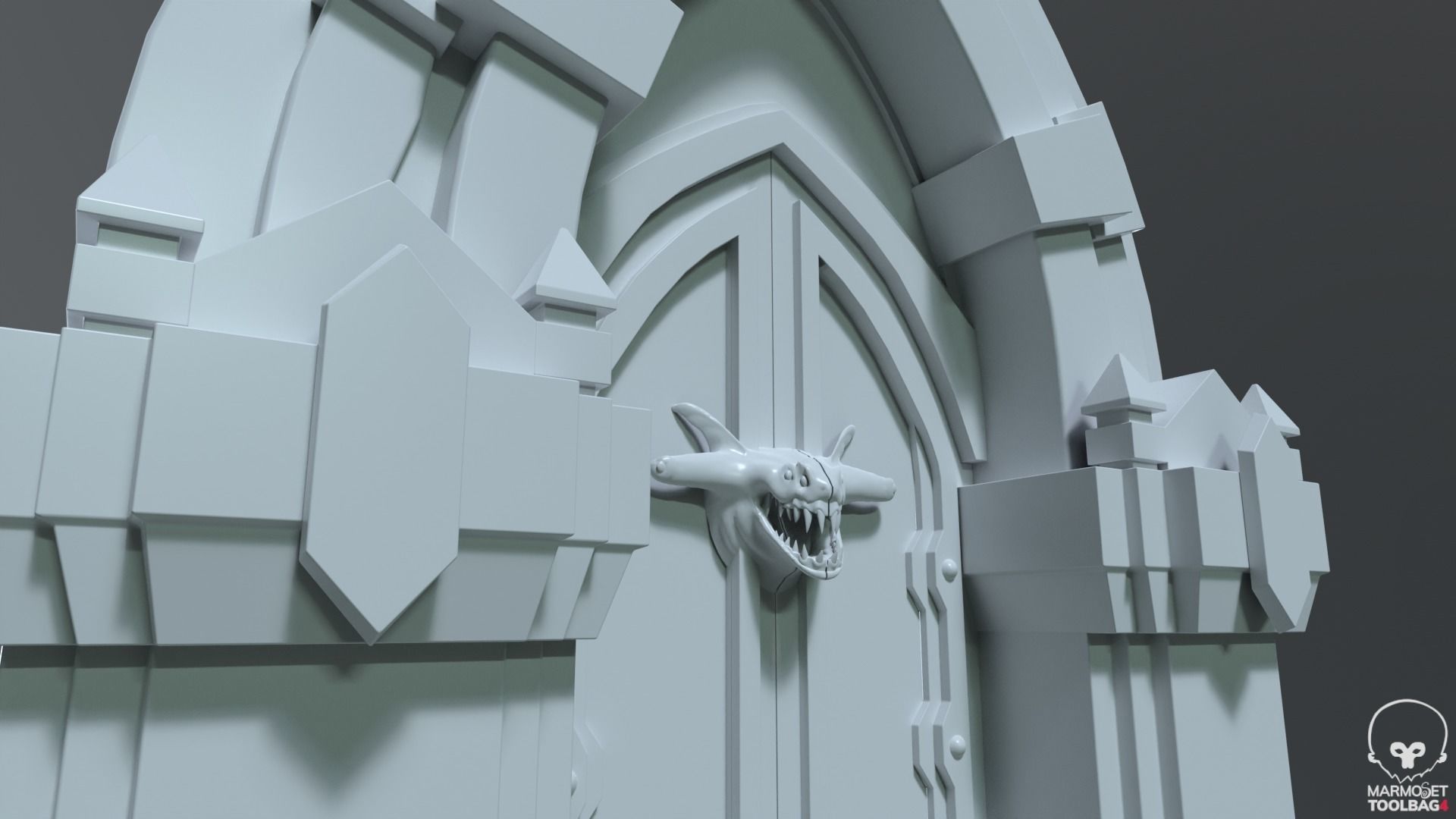 Tomb Ancient Gate door with animation 3D model animated | CGTrader