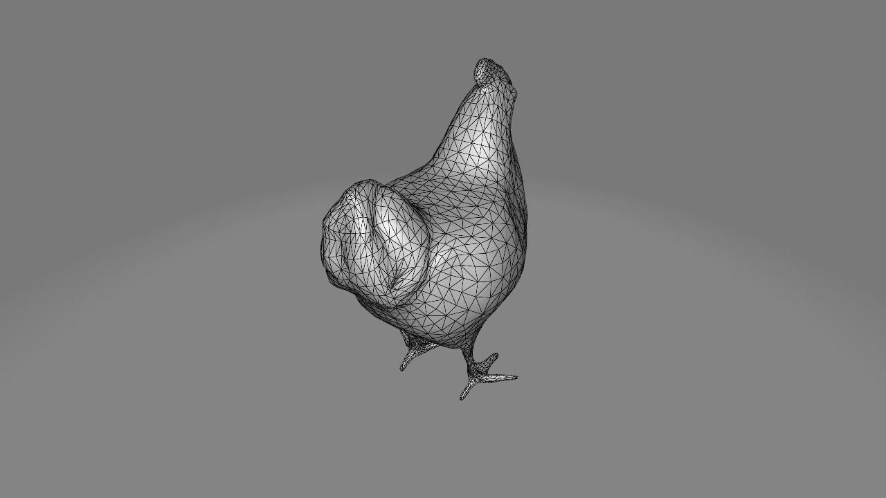 3D model Chicken Realistic Low-Poly 3D Model VR / AR / low-poly | CGTrader