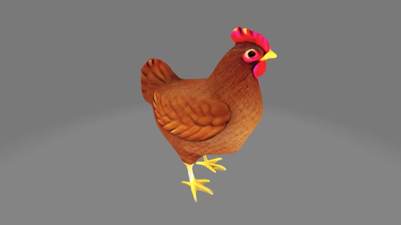 3D model Chicken Realistic Low-Poly 3D Model VR / AR / low-poly | CGTrader