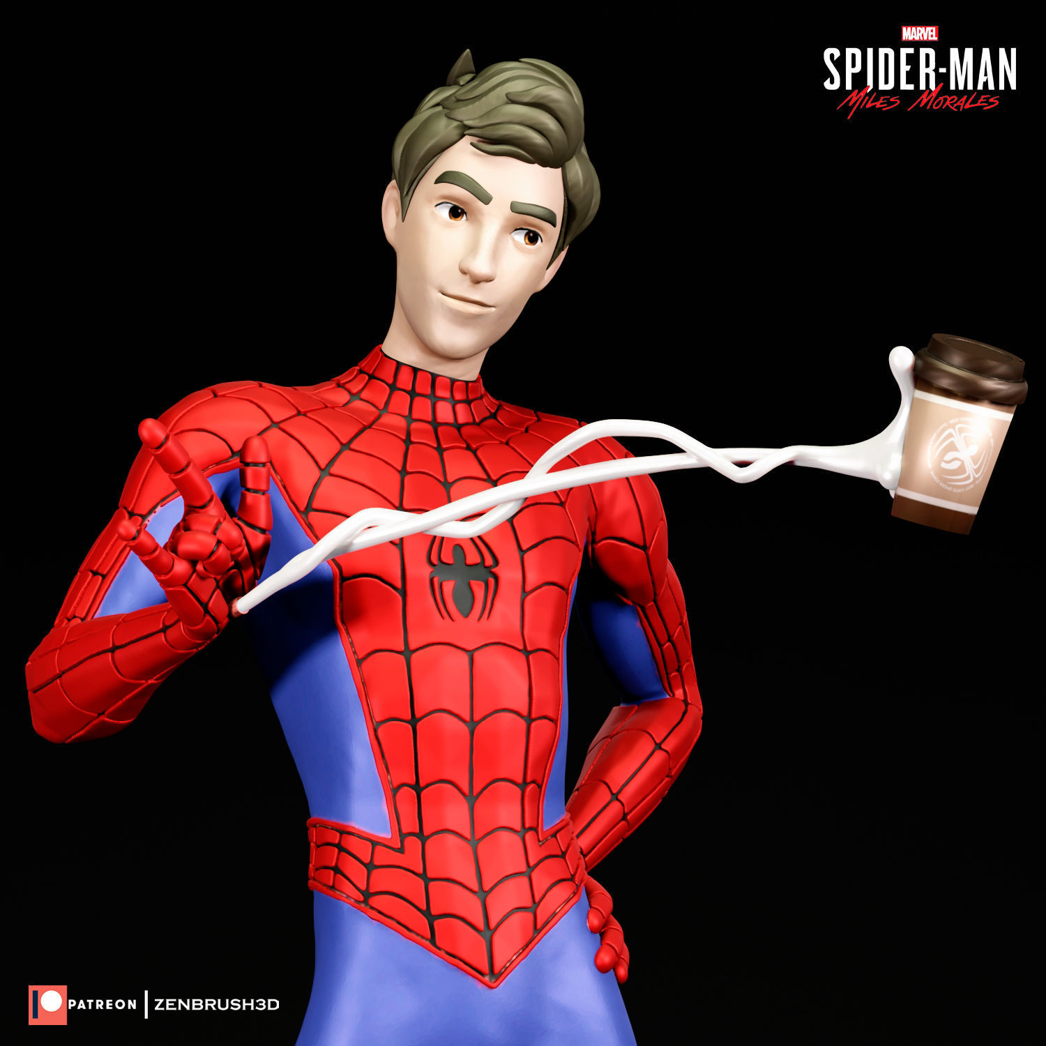 Peter Parker B - Spider-man Across The Spider-verse 3d Model 3d