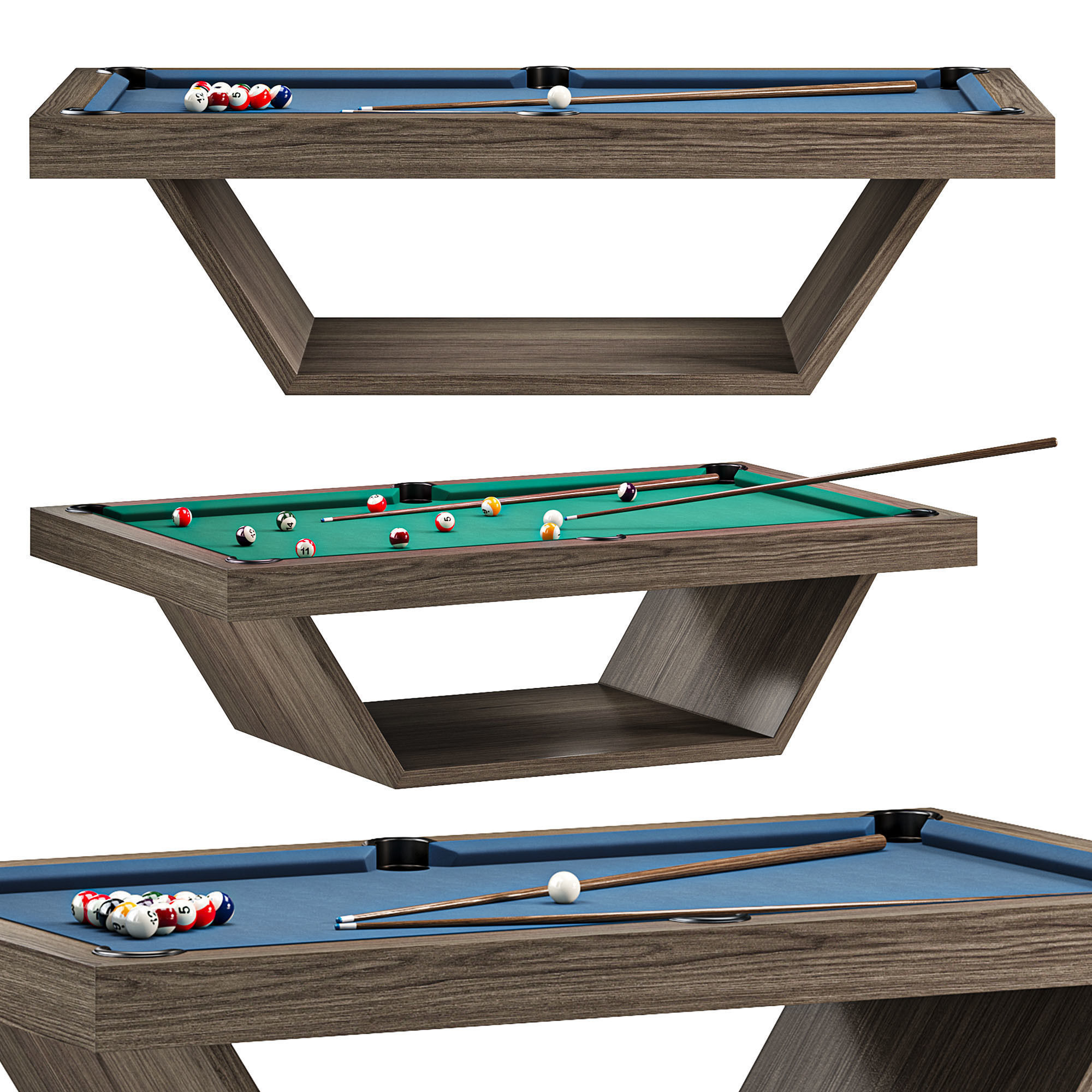 Mesa Pool Billiard Table 3D model | CGTrader