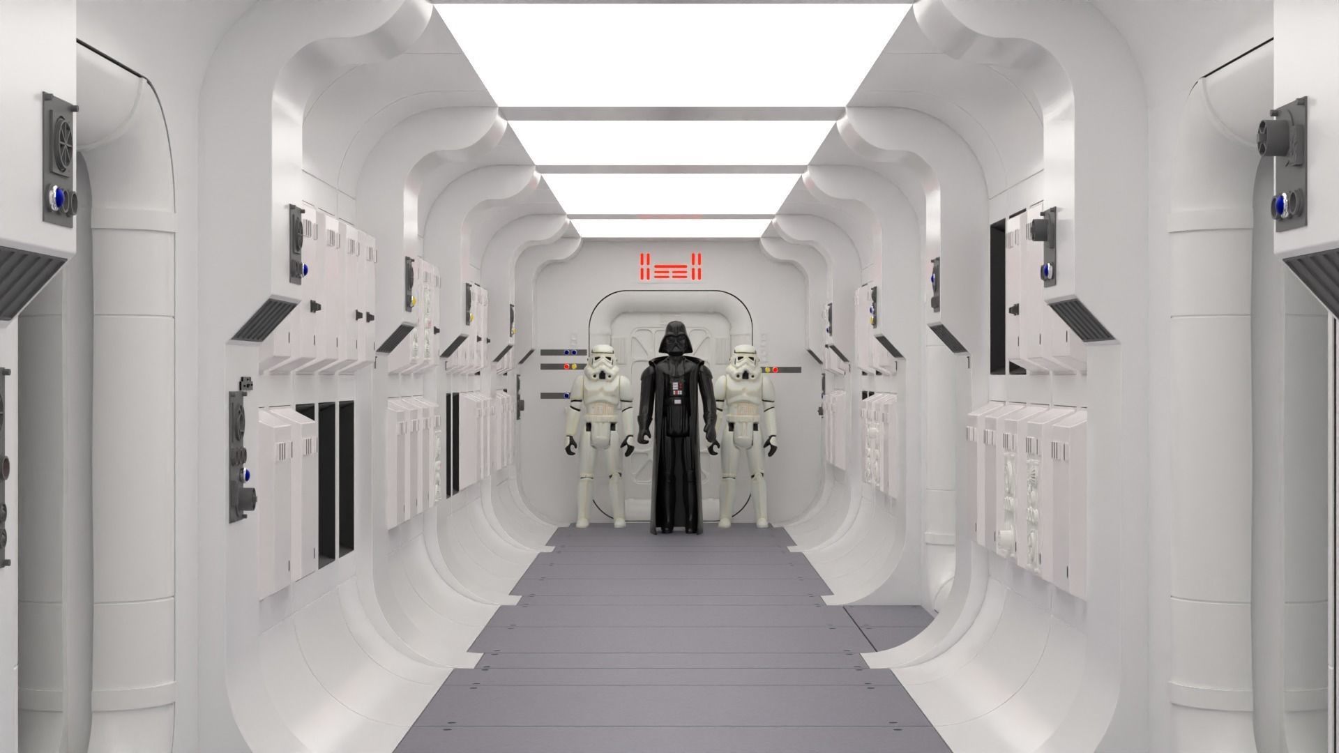The Tantive IV Complete Hallway 1-12 scale Blackseries 3D model 3D ...