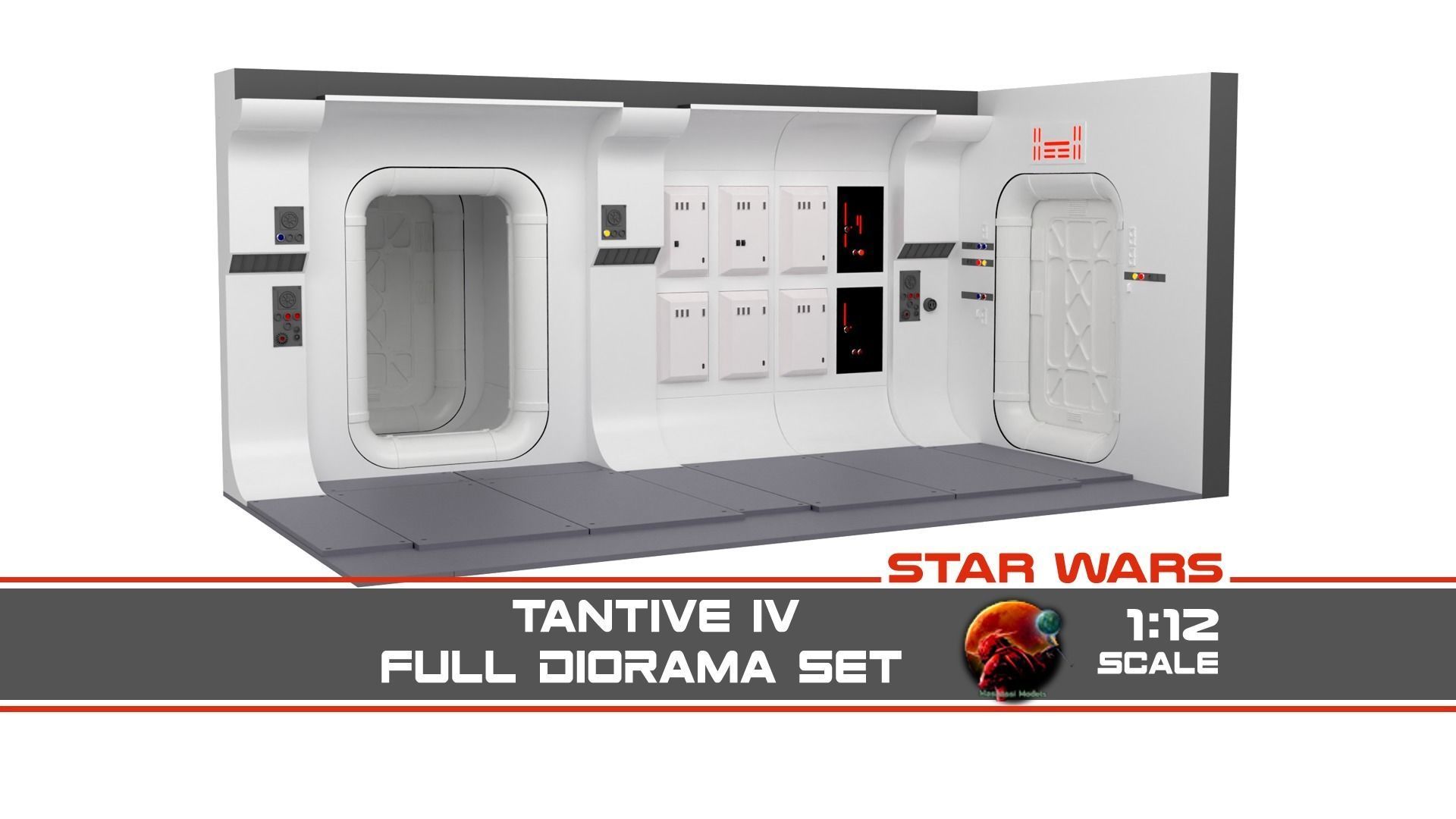 The Tantive IV Complete Hallway 1-12 scale Blackseries 3D model 3D ...