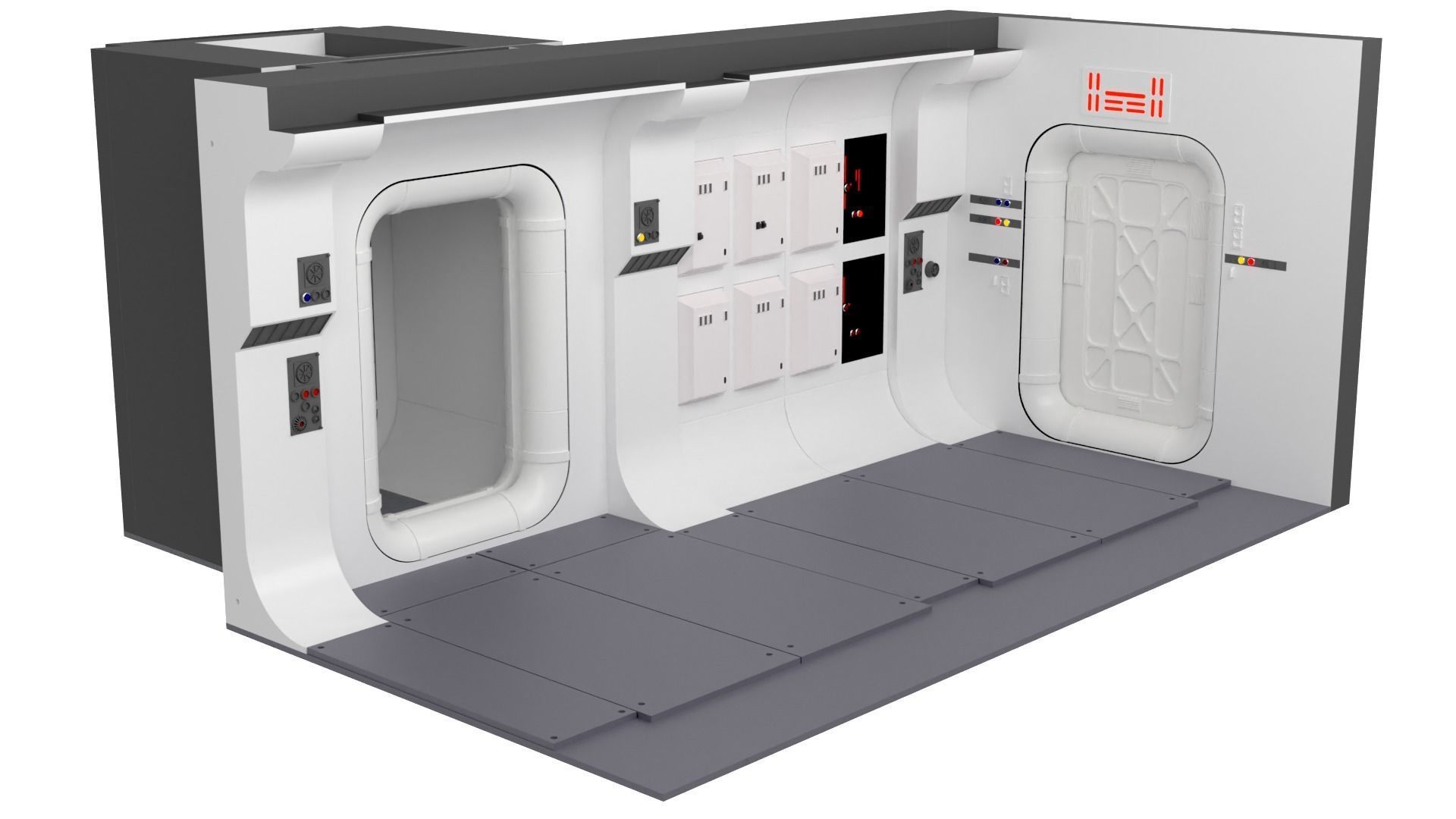 The Tantive IV Complete Hallway 1-12 scale Blackseries 3D model 3D ...