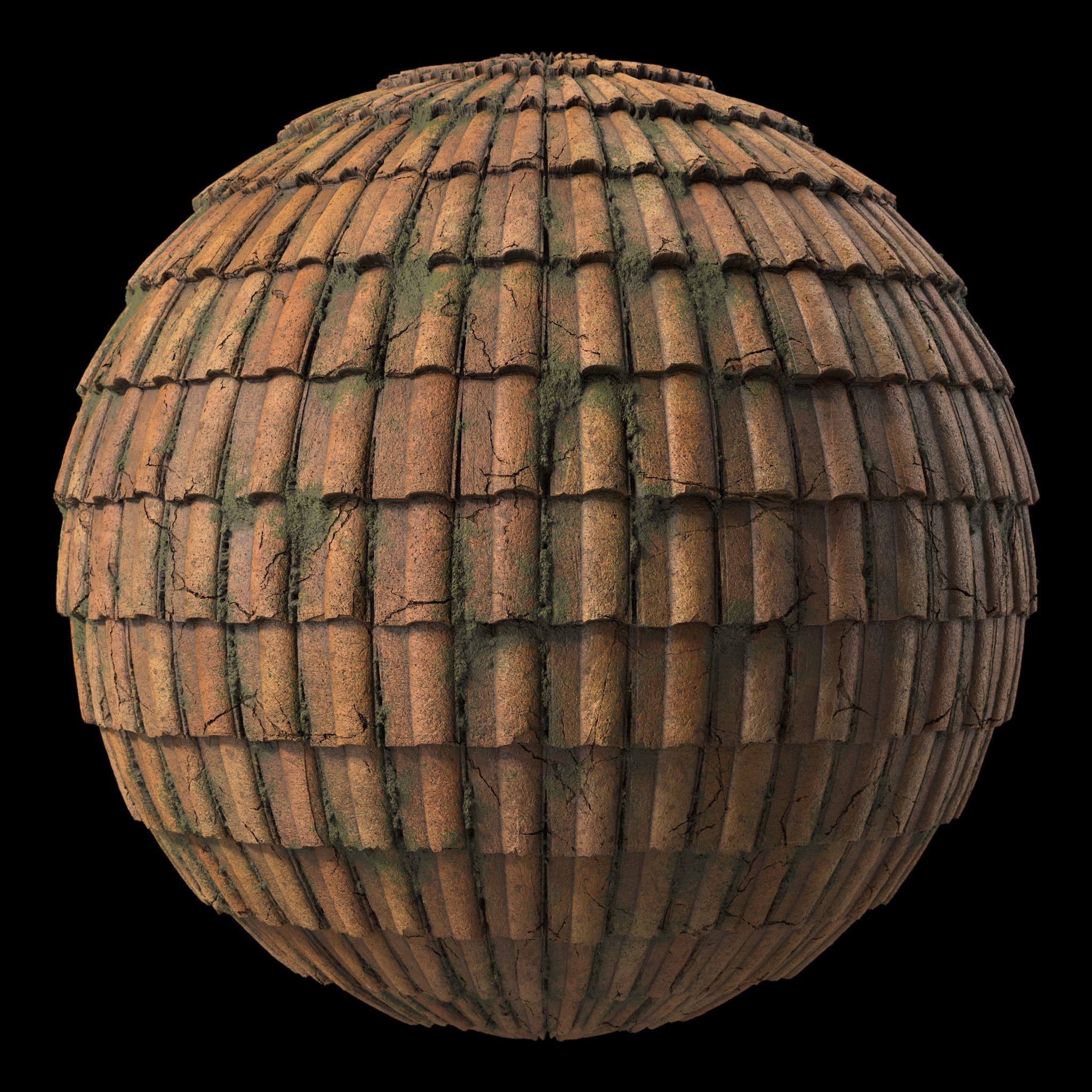 Texture Roof Tile Materials 111- Concrete Roofing - Sbsar Seamless Pbr ...