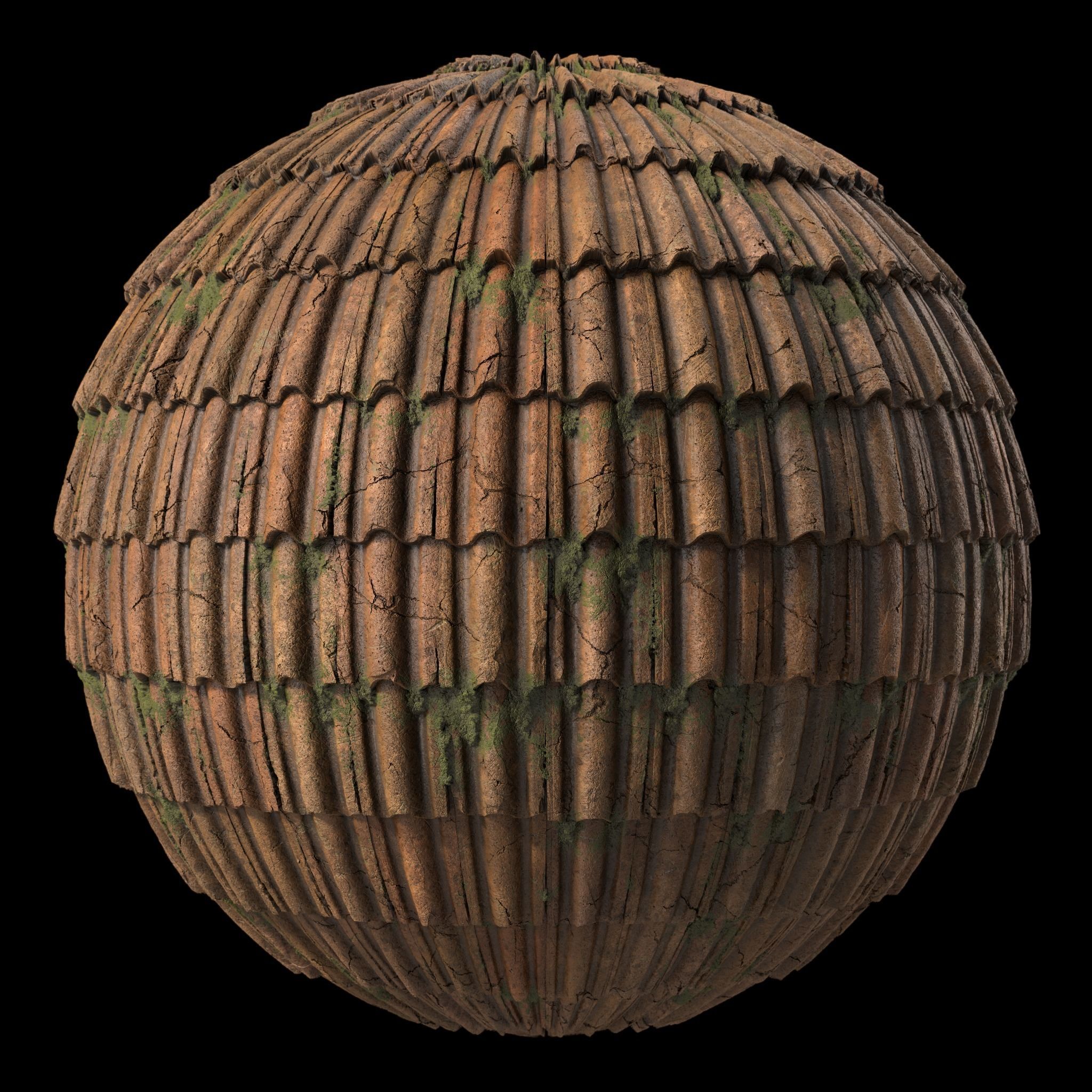 Texture Roof Tile Materials 112- Concrete Roofing - Sbsar Seamless Pbr ...