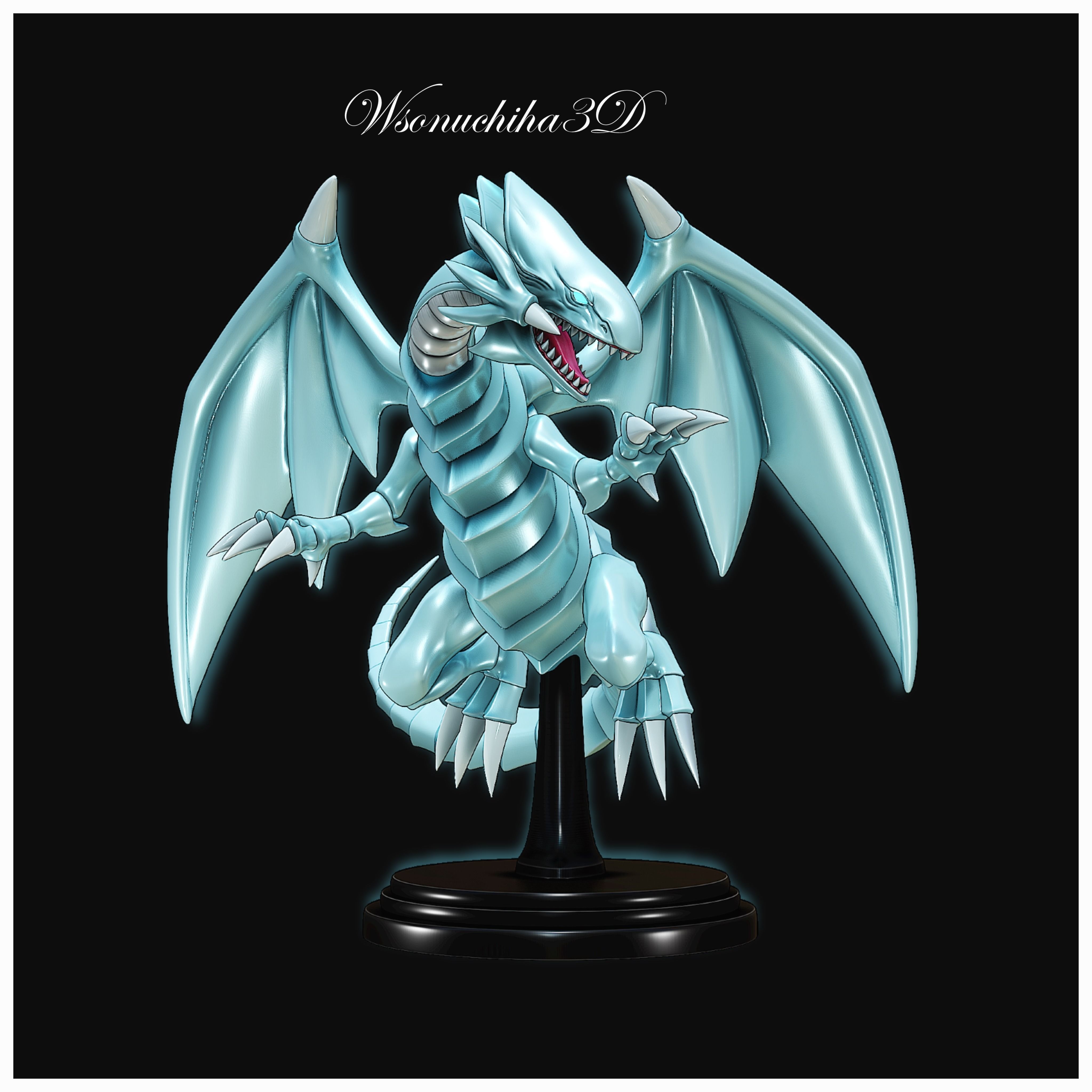 BLUE-EYES WHITE DRAGON FIGURE 1 - YUGIOH 3D model 3D printable | CGTrader