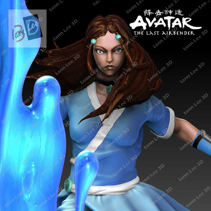 AVATAR AANG THE LAST AIRBENDER KATARA FAN ART 3D model 3D printable ...