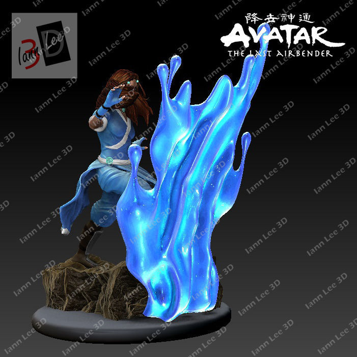 AVATAR AANG THE LAST AIRBENDER KATARA FAN ART 3D model 3D printable ...