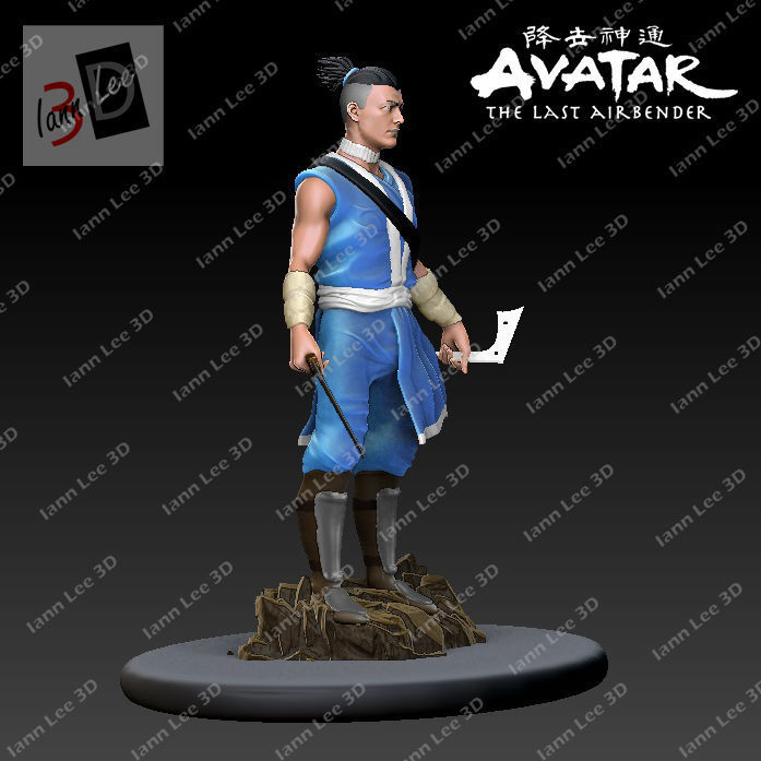 AVATAR AANG THE LAST AIRBENDER SOKKA FAN ART 3D model 3D printable ...