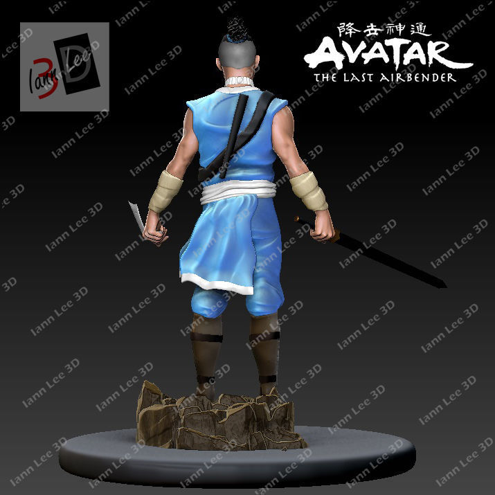 AVATAR AANG THE LAST AIRBENDER SOKKA FAN ART 3D model 3D printable ...
