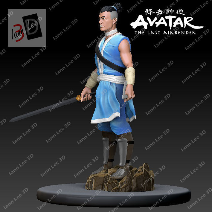AVATAR AANG THE LAST AIRBENDER SOKKA FAN ART 3D model 3D printable ...