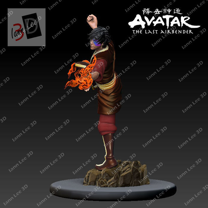 AVATAR AANG THE LAST AIRBENDER ZUKO FAN ART 3D model 3D printable ...