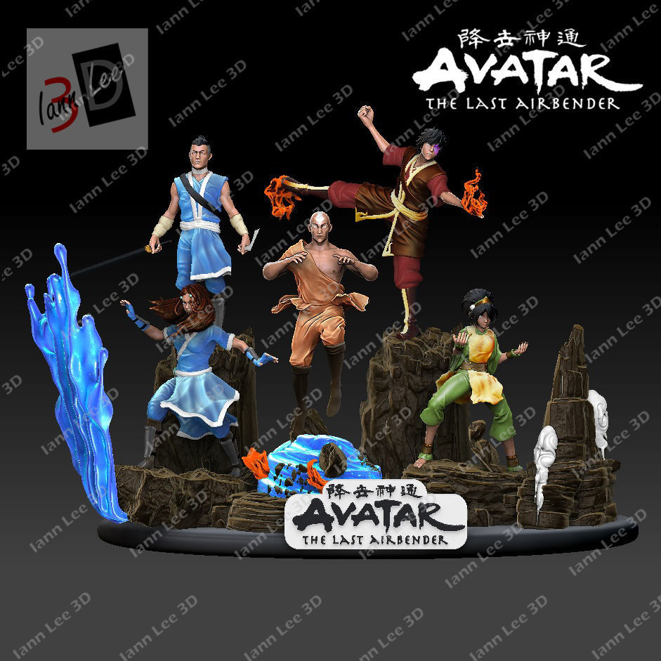 AVATAR AANG THE LAST AIRBENDER DIORAMA FAN ART 3D model 3D printable ...