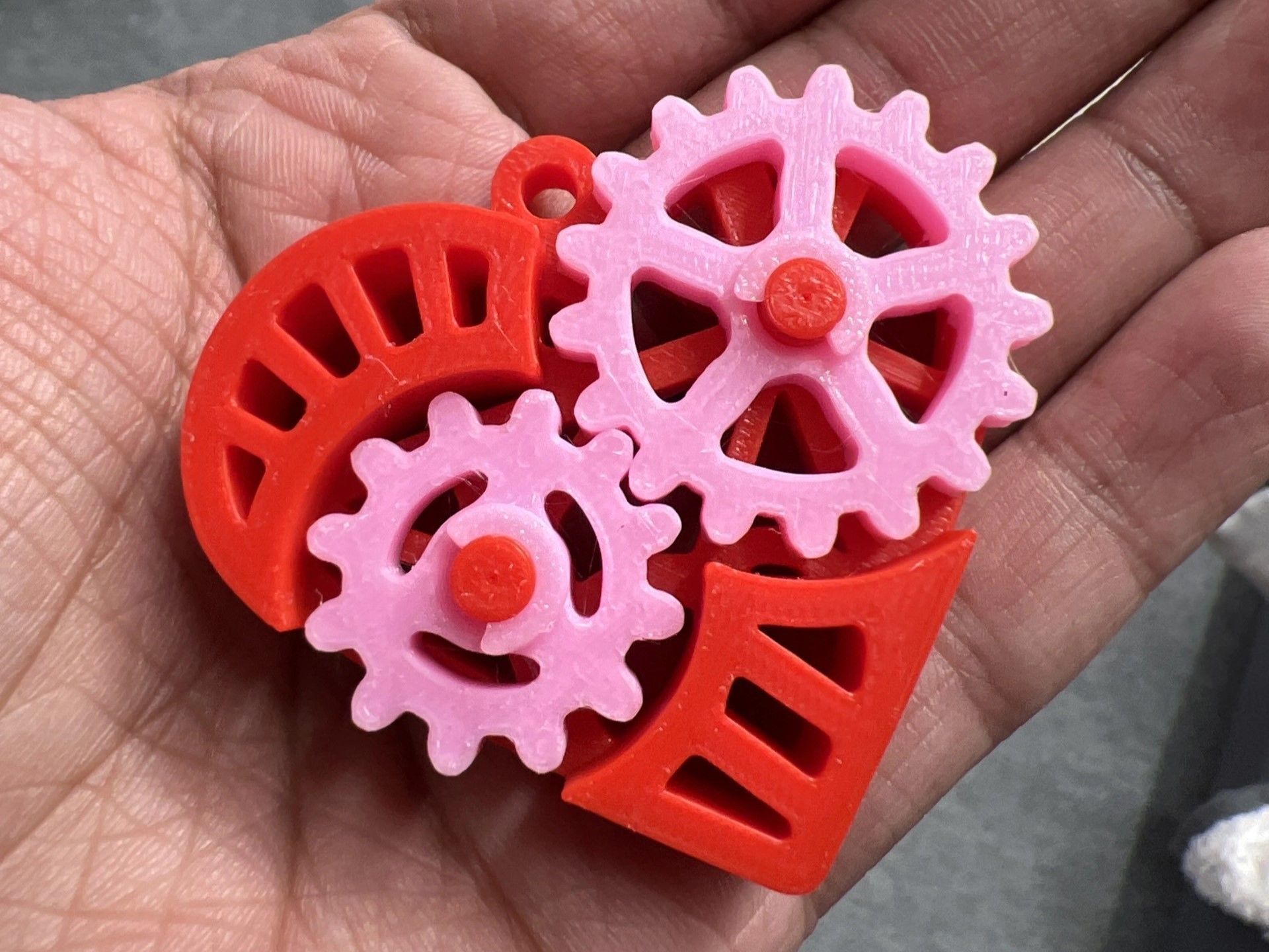 Heart gear fidget toy 3D model 3D printable | CGTrader