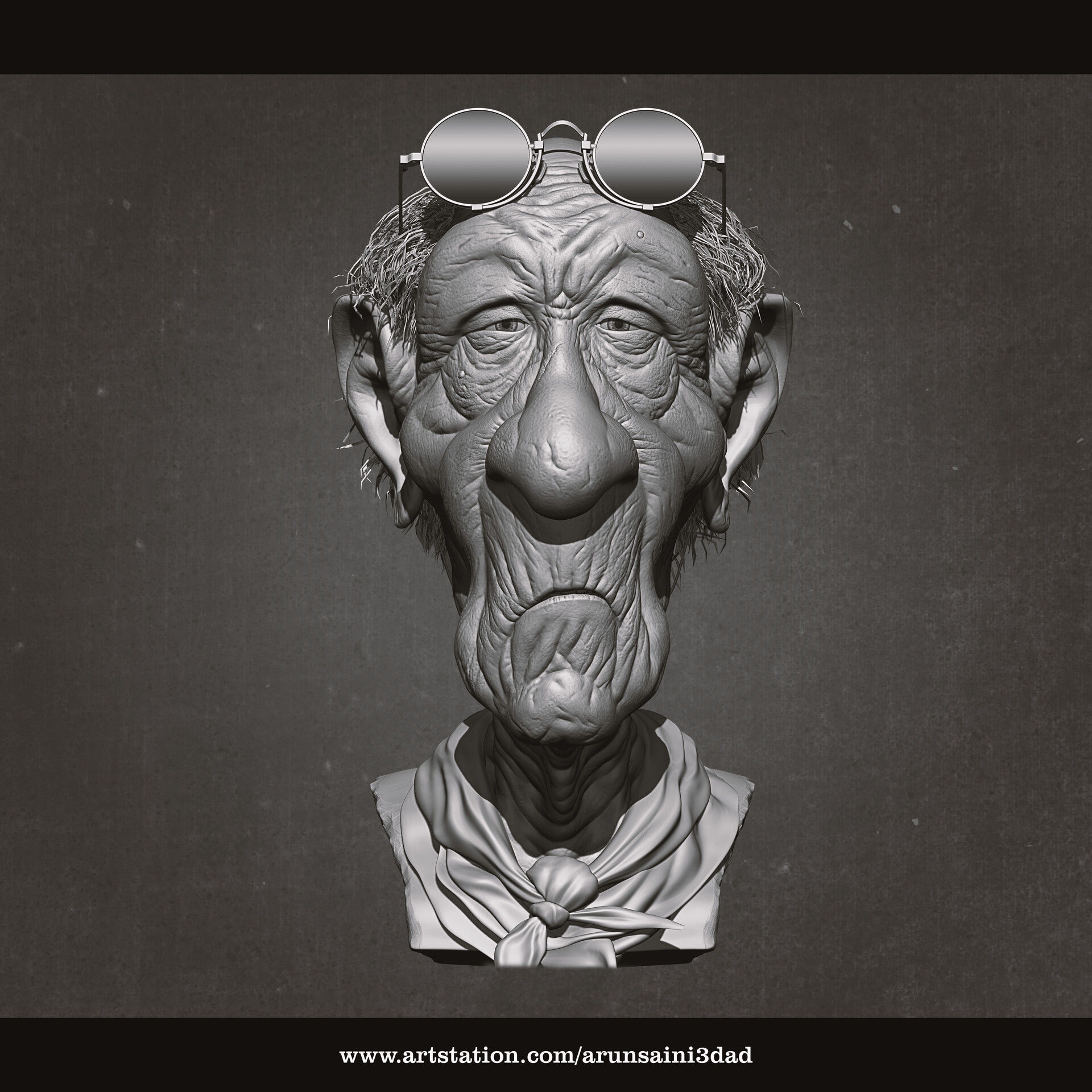 Old man face with high detail 3D model 3D printable | CGTrader
