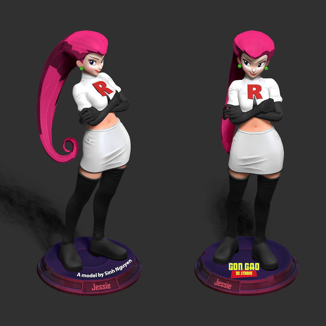Jessie - Team Rocket 3D model 3D printable | CGTrader