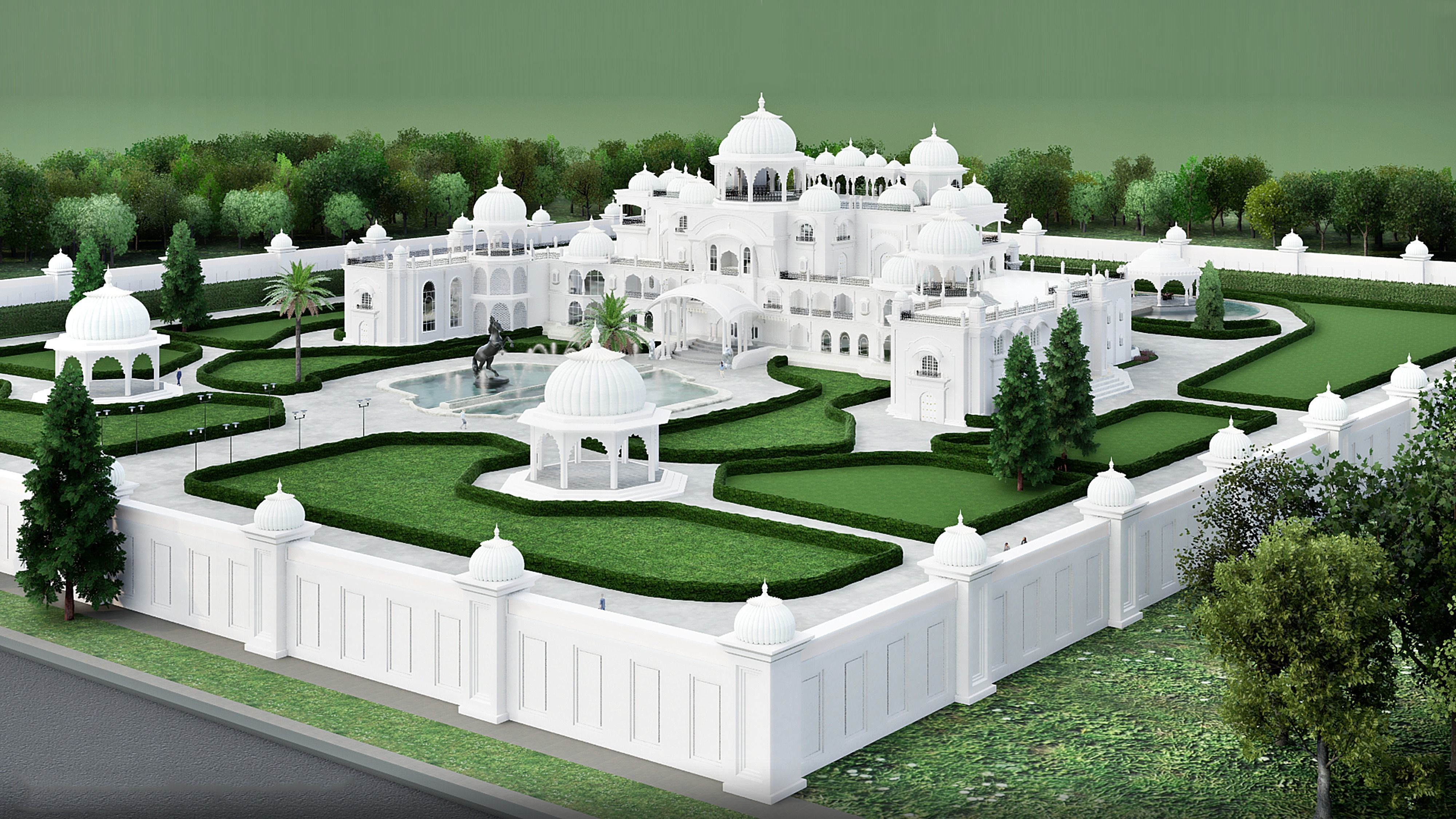 Indian mension house 3D model animated rigged | CGTrader