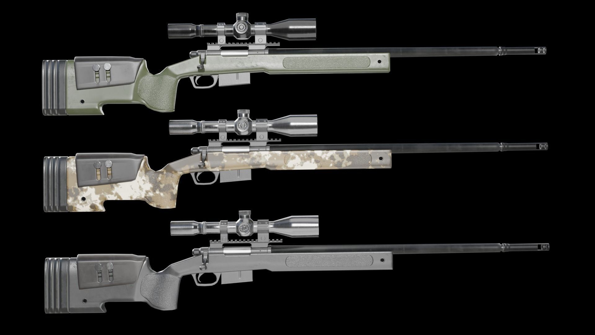 3D model M40 A5 Sniper Rifle PBR VR / AR / low-poly | CGTrader