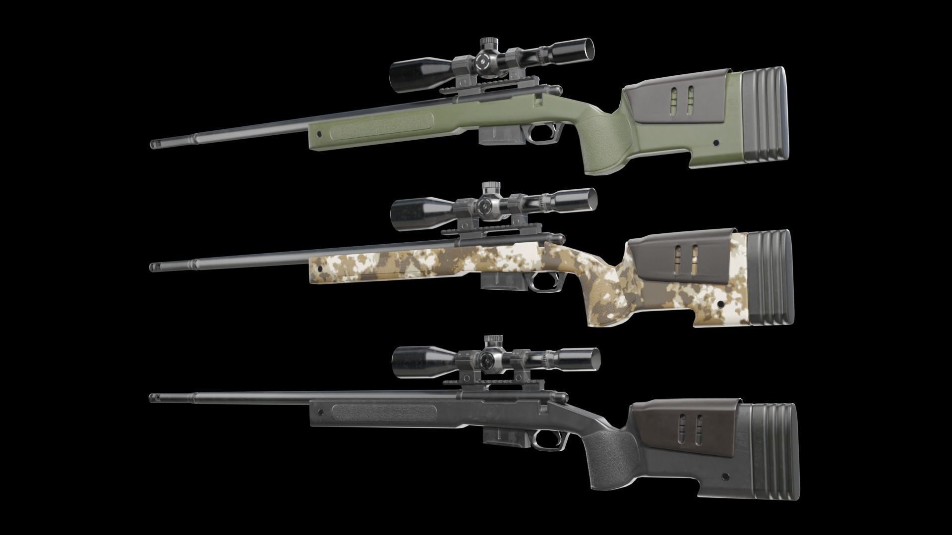 3D model M40 A5 Sniper Rifle PBR VR / AR / low-poly | CGTrader