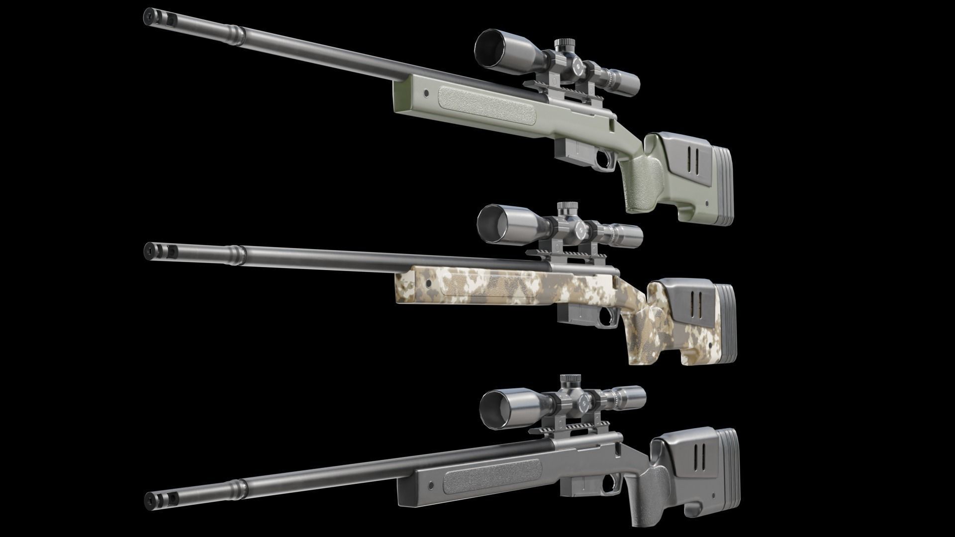 3D model M40 A5 Sniper Rifle PBR VR / AR / low-poly | CGTrader