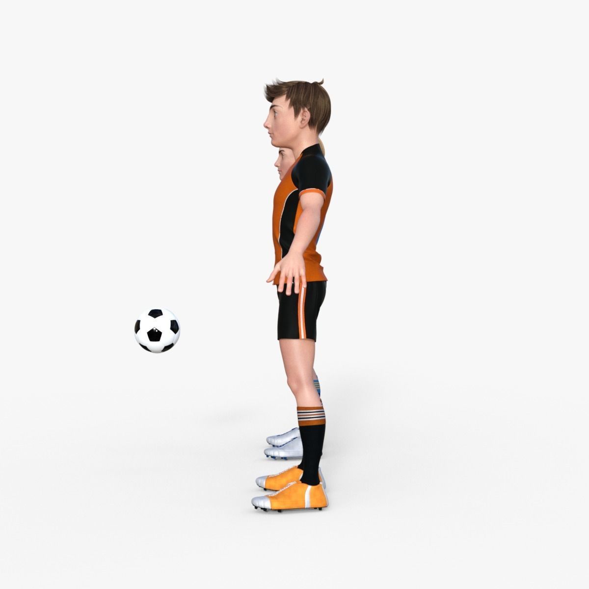 Cartoon Football players Rigged 3D model rigged | CGTrader