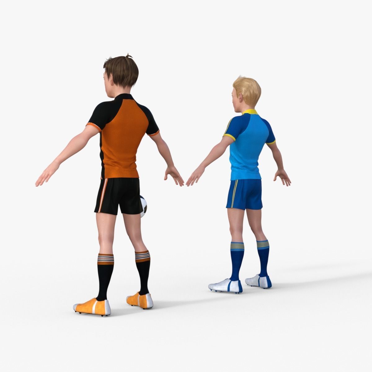 Cartoon Football players Rigged 3D model rigged | CGTrader