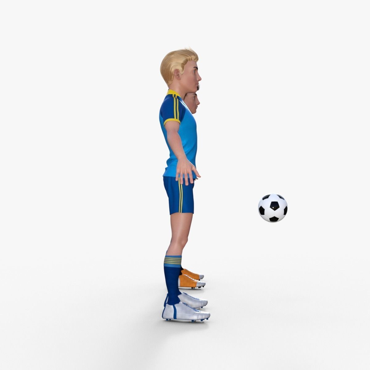 Cartoon Football players Rigged 3D model rigged | CGTrader
