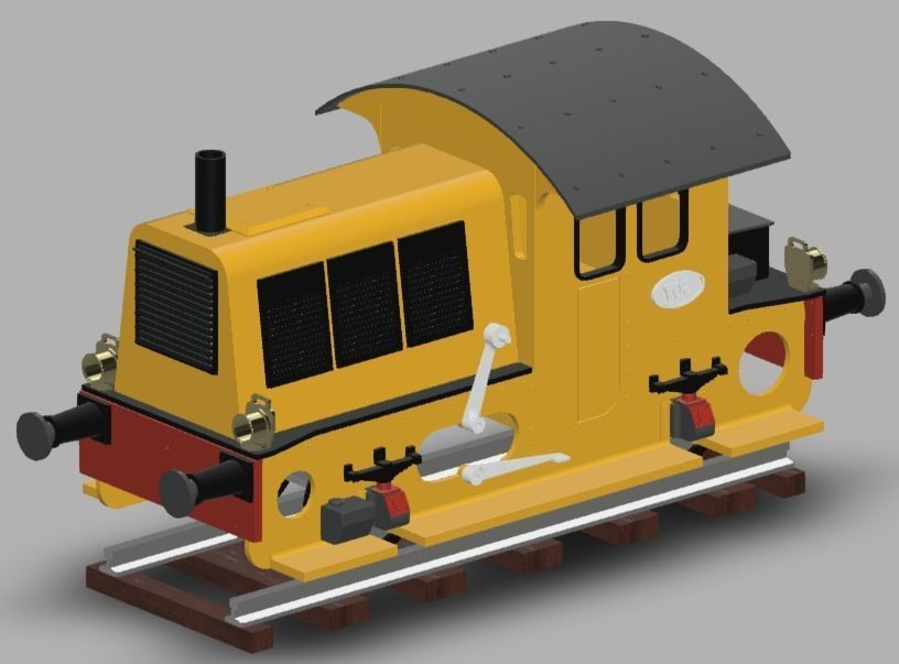 STL files to 3D print a model of a Dutch SIK 307 shunter engine 3D ...